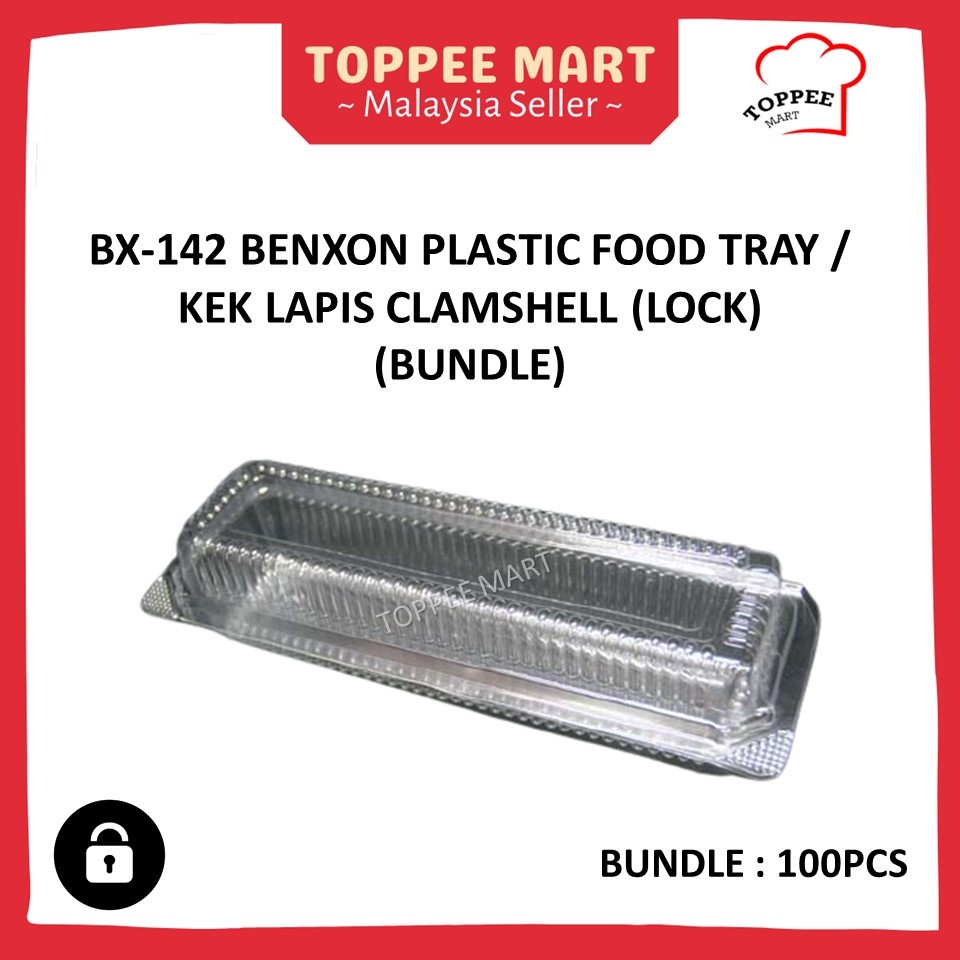 BX-142 (BUNDLE=±100pcs) Disposable Plastic Food Tray Bekas Makanan ...