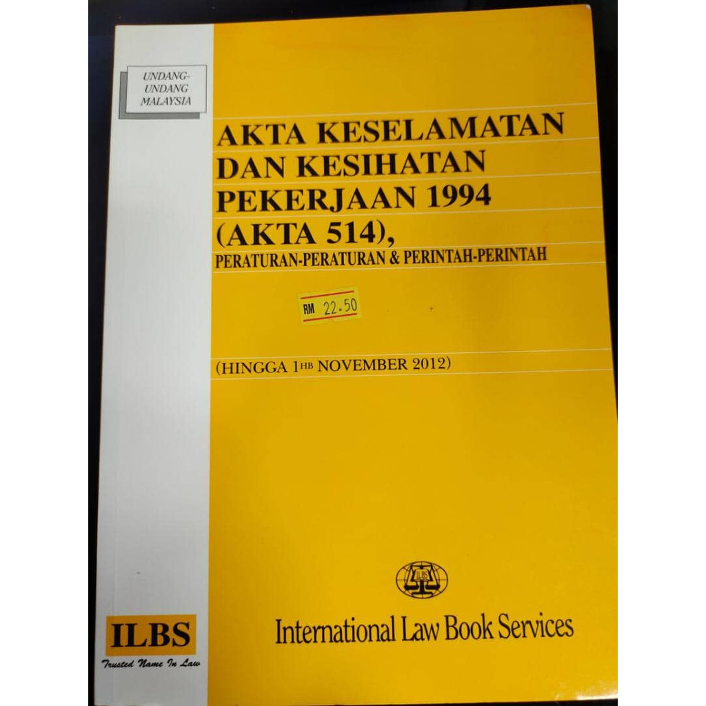 Akta Keselamatan dan Kesihatan Pekerjaan 1994 (AKTA 514) | Shopee Malaysia