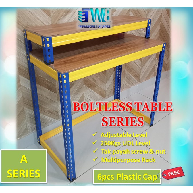 Boltless Table Rack Meja Rak Double Layer Multipurpose Table Home Table ...