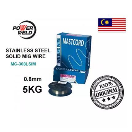 POWERWELD (MC-308LSiM) STAINLESS STEEL SOLID MIG WIRE ( 0.8 ) 5KG | Shopee Malaysia