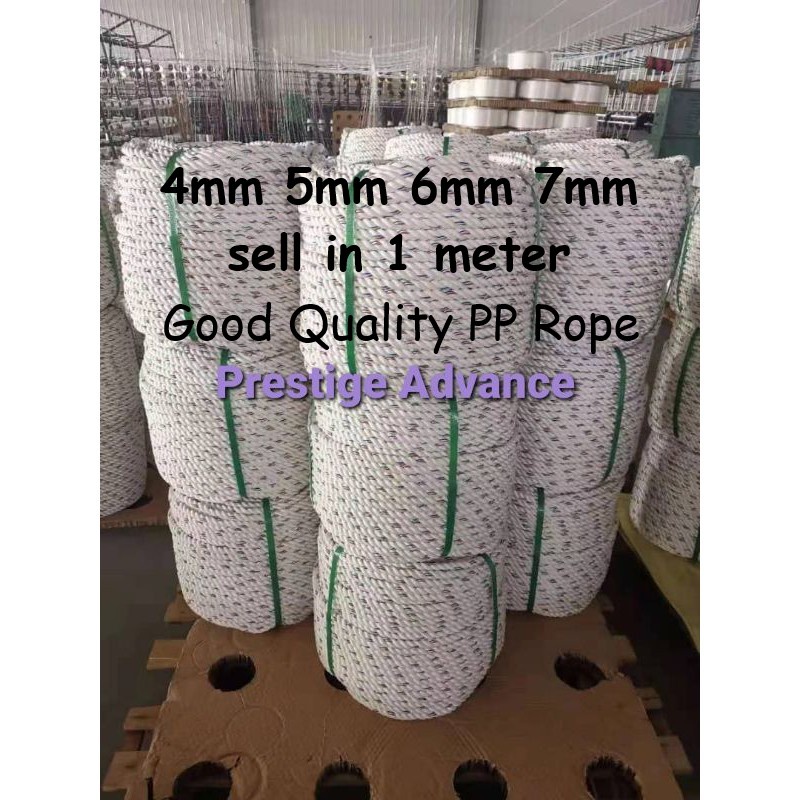 [1 meter] PP rope 4mm 5mm 6mm 7mm / Tali PP Kuatity Baik Polypropylene ...