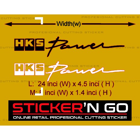 CUTTING STICKER CUSTOM HKS POWER | Shopee Malaysia
