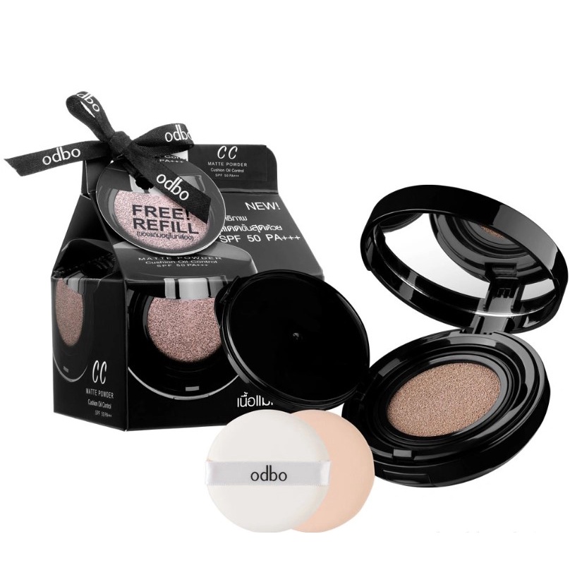 (with Free core) CC Odbo Cushion Matte Powder Oil Control SPF 50 box made in Thailand | Shopee ...