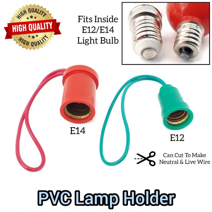 E10 / E12 / E14 PVC Lamp Holder For LED or Normal Light Bulb For Home Electrical Accessories ...