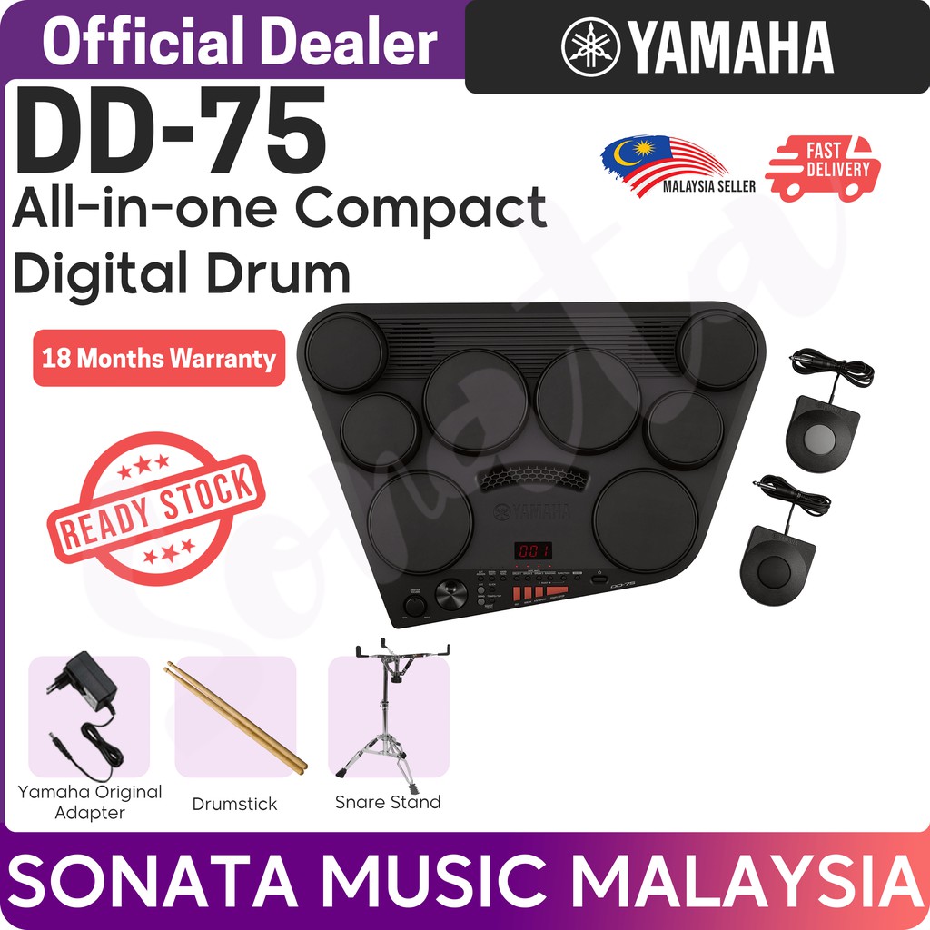 Yamaha DD75 DD 75 Portable Digital Drums Electronic Drum DRUM SET ...