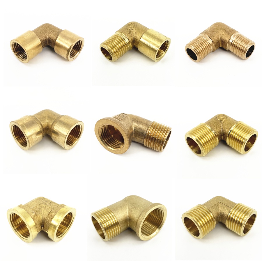 1 Piece 1/8" 1/4" 3/8" 1/2" 3/4" Male Female Thread Brass Equal Elbow Fittings 90 Degree Brass ...