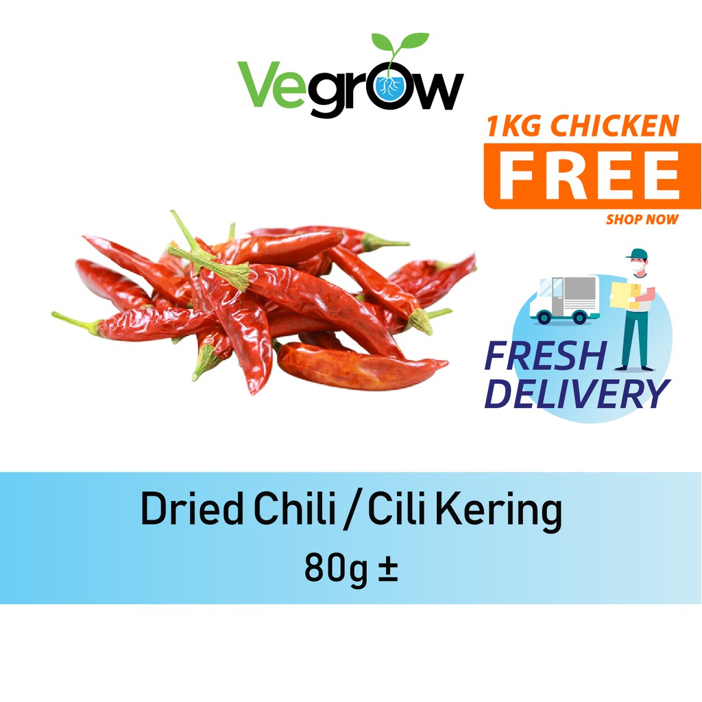 🔥FRESH 🔥Dried Chili / Cili Kering 80g +- | Shopee Malaysia