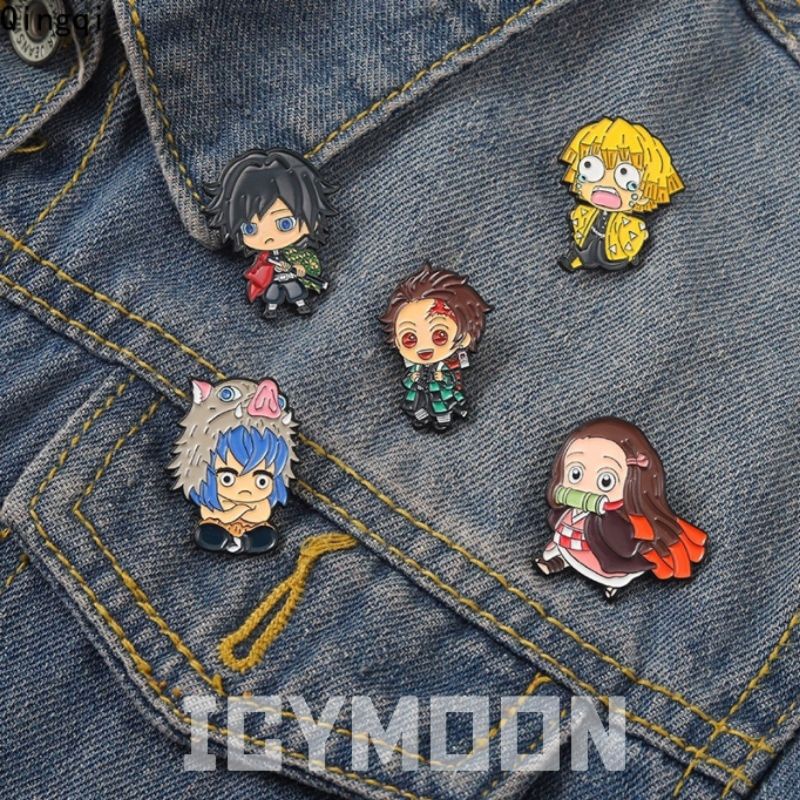 Enamel Pins : Kimetsu No Yaiba, Nezuko, Kamado Tanjiro, Inosuke ...