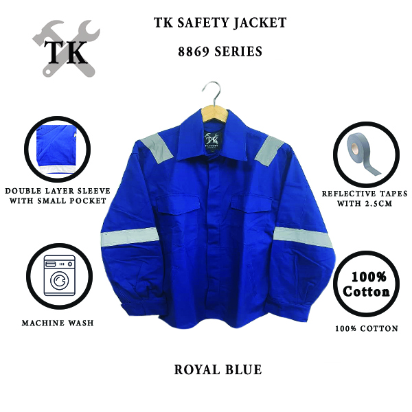 TK WELDING SAFETY JACKET WITH DOUBLE LAYER SLEEVE / BAJU KERJA WELDER ...