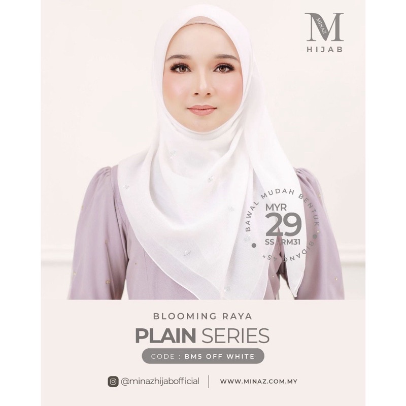 MINAZ HIJAB PLAIN EDISI RAYA | Shopee Malaysia