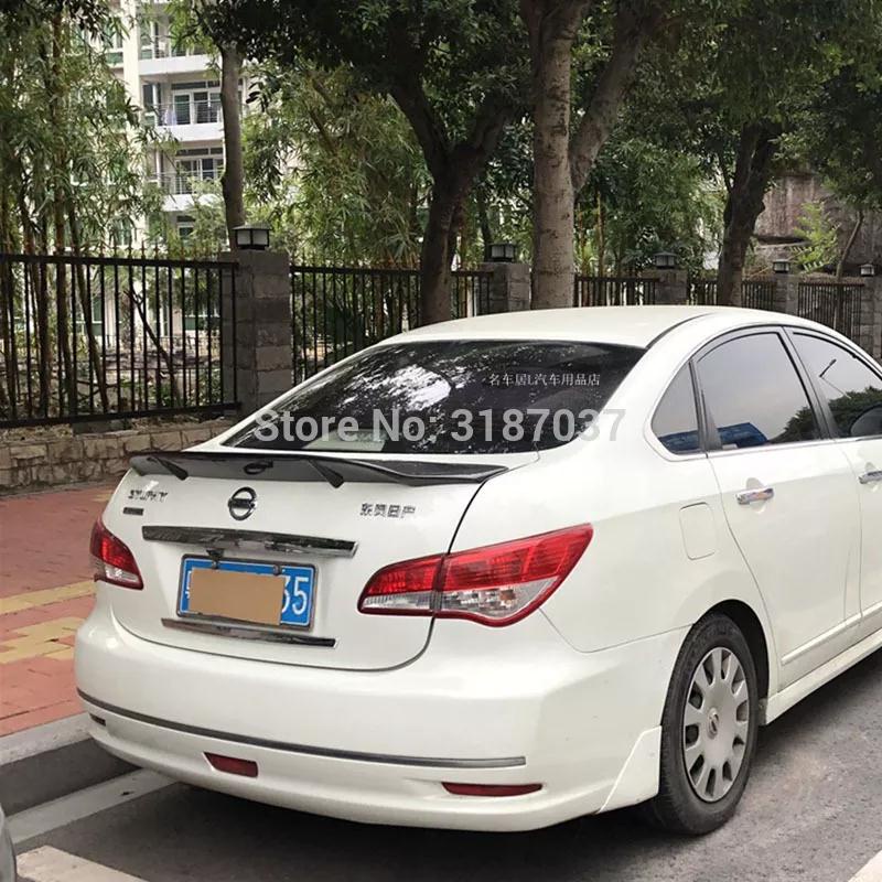 for Nissan Sylphy sentra spoiler Carbon Fiber rear boot Wing Spoiler ...
