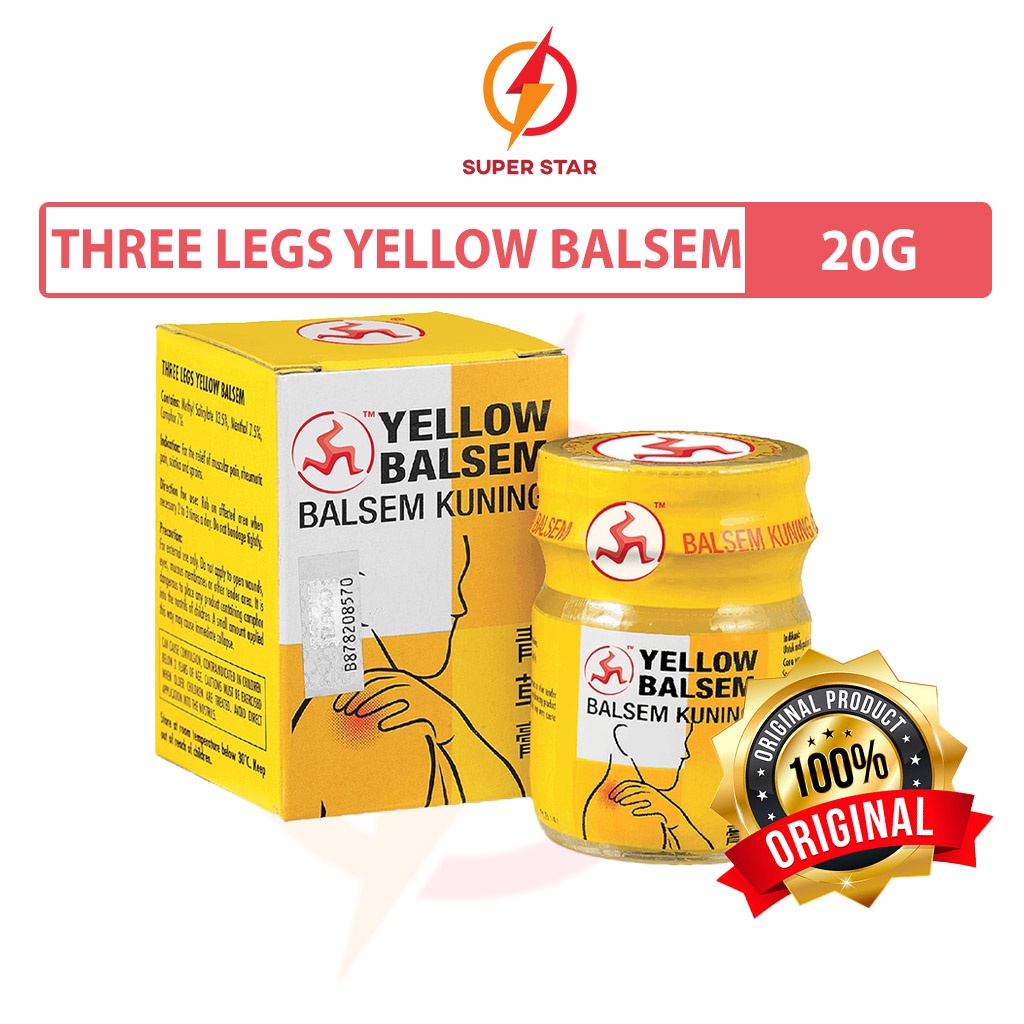 Three Legs Yellow Balsem 20g 三脚标青草膏 | Shopee Malaysia
