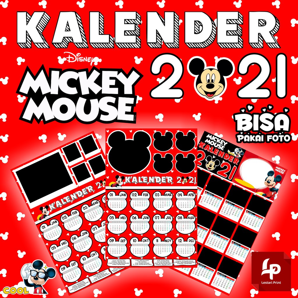 2021 WALL CALENDAR / MICKEY MOUSE / CAN USE PHOTOS / CHARACTERS ...