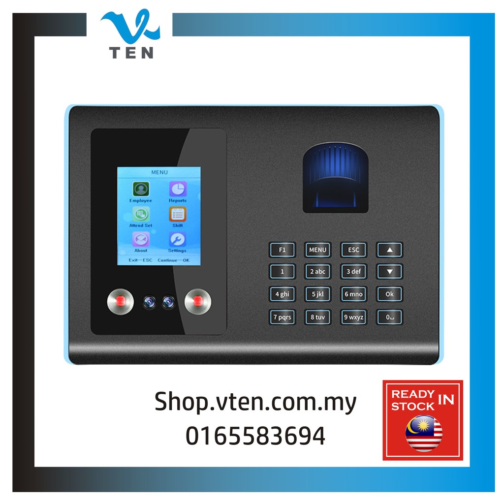 🔥🇲🇾PROMO!!🔥Face Recognition Fingerprint Time Attendance Recorder System ...