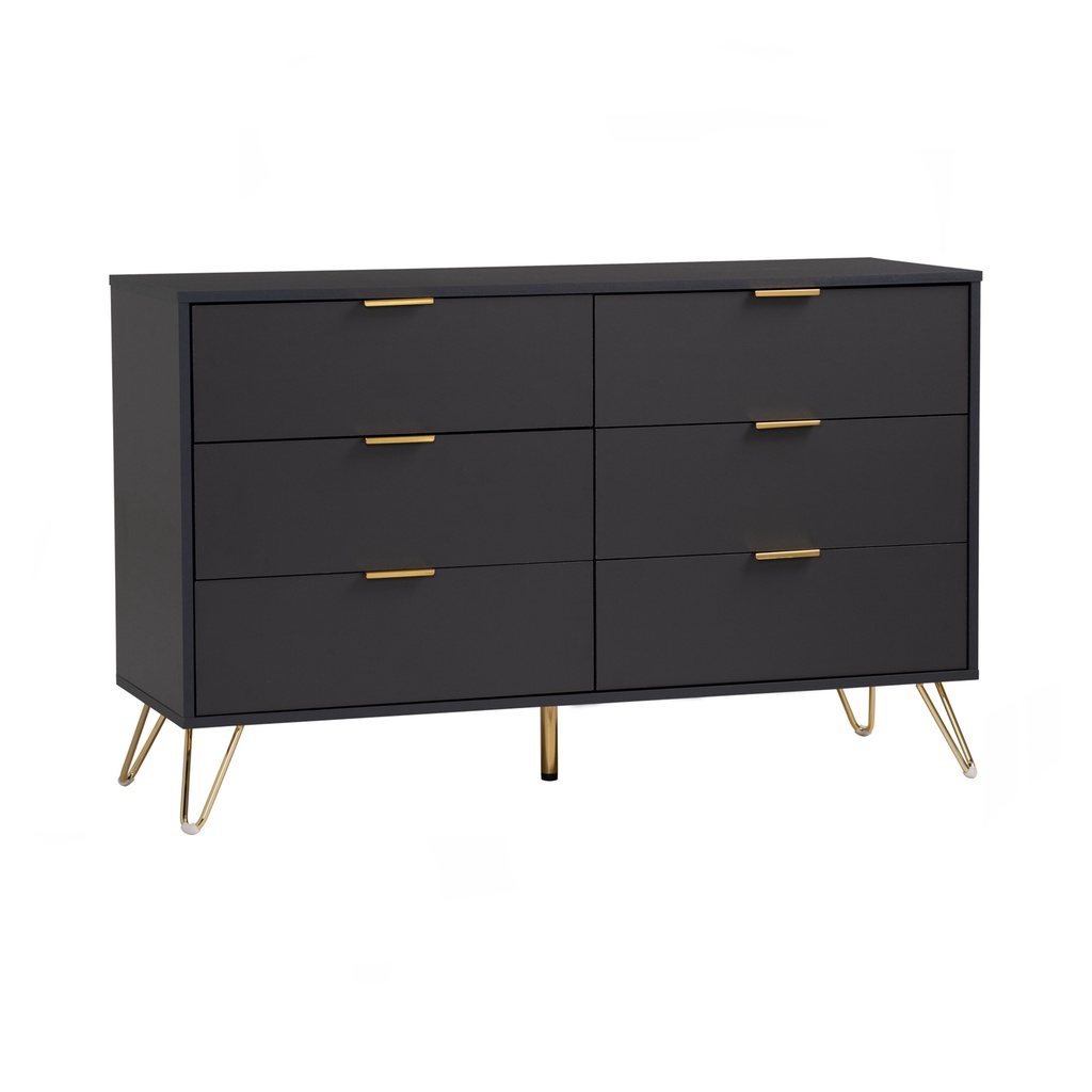 Luxe Black 1.2 Meter Sideboard Cabinet/Living Room Cabinet/Storage ...