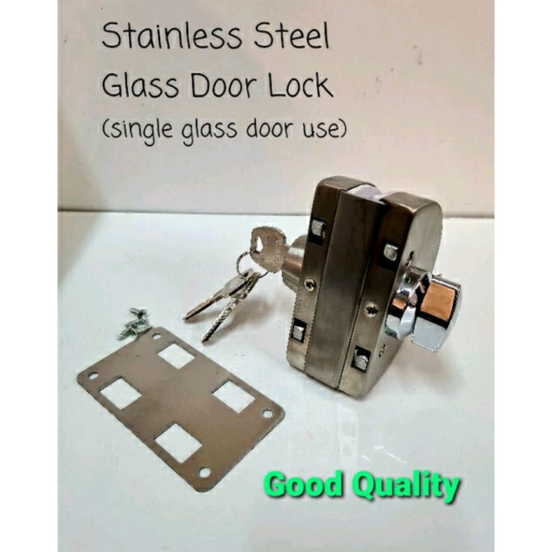 Glass Door Lock with Key and Turn Snip/Tempered Glass Locksrt/No ...