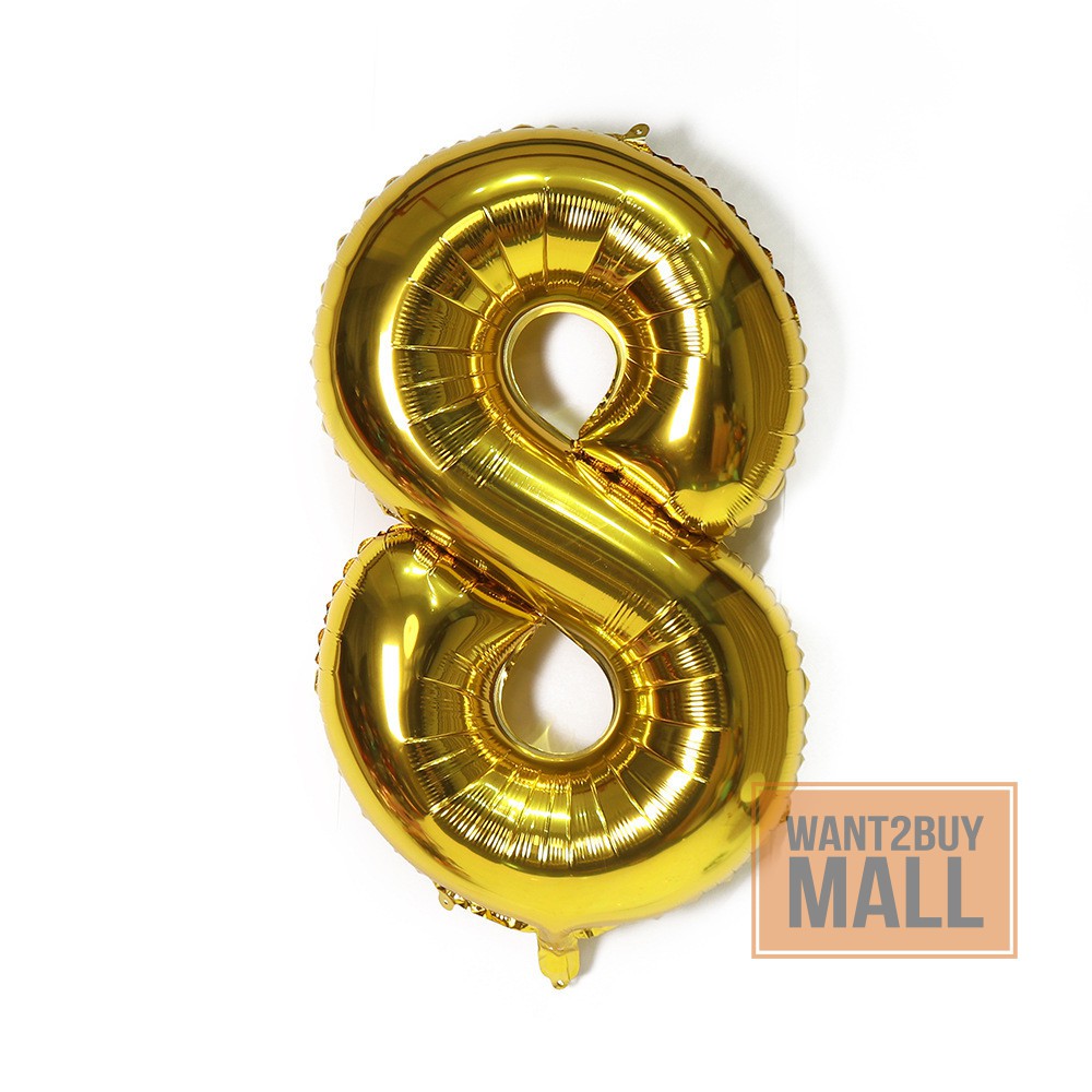🇲🇾 🏆 16 Inch A-Z 0-9 Alphabet Letters Number Foil Gold Color Party ...