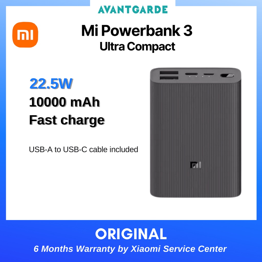 [Original] Xiaomi Mi Powerbank 3 Ultra Compact 10000mAh 22.5W Ultra ...