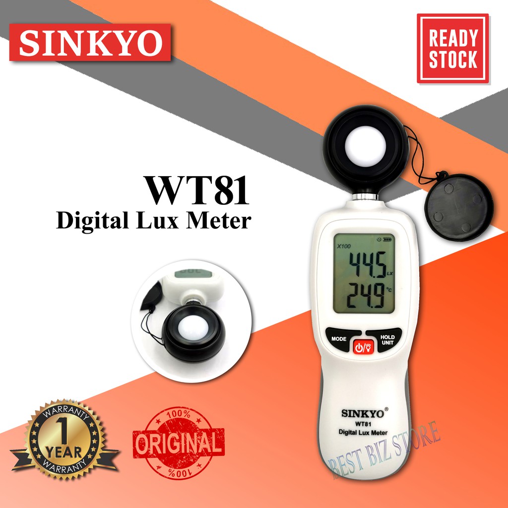 SINKYO WT81 Digital Lux Meter 0~200,000 Lux | Shopee Malaysia