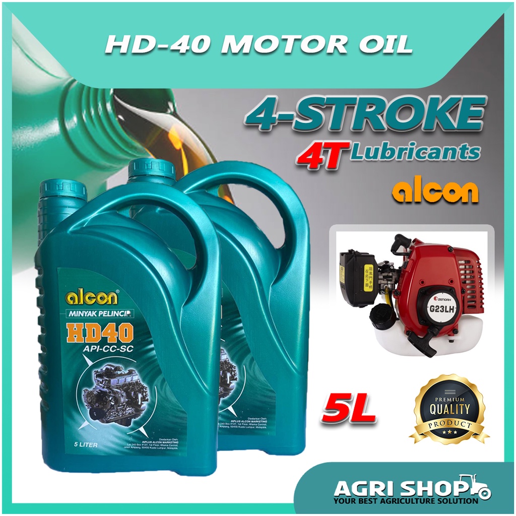 Agrishop Alcon Premium Engine Oil HD-40 5L | Shopee Malaysia