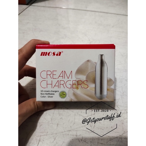 Mosa Cream Chargers - Whipper Cream Mosa Refill (10Pcs Contents ...