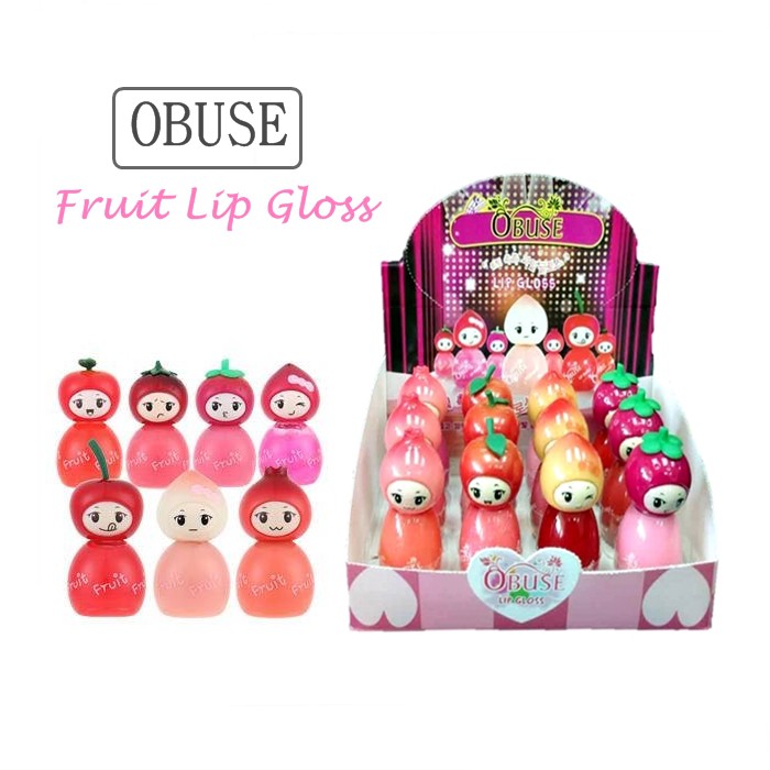 Obuse Fruit Lip Gloss - 1 Dozen | Shopee Malaysia