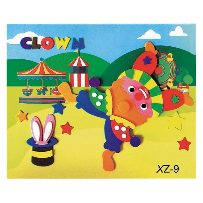 ️Busy Kids ️3D movable EVA sticker puzzle/kid DIY art and craft ...