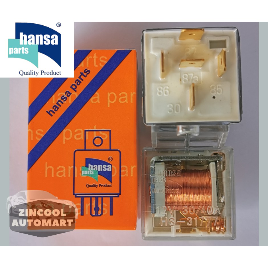 Relay 5 Pin 12v / 24v / 12v 87a / 24v 87a 💯% Hansa Parts Product ...