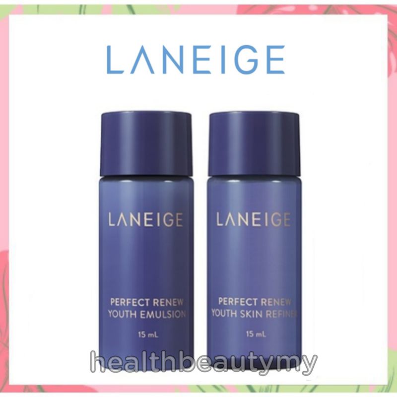 Laneige Perfect Renew Emulsion 15ml / Skin Refiner 15ml (2items) | Shopee Malaysia