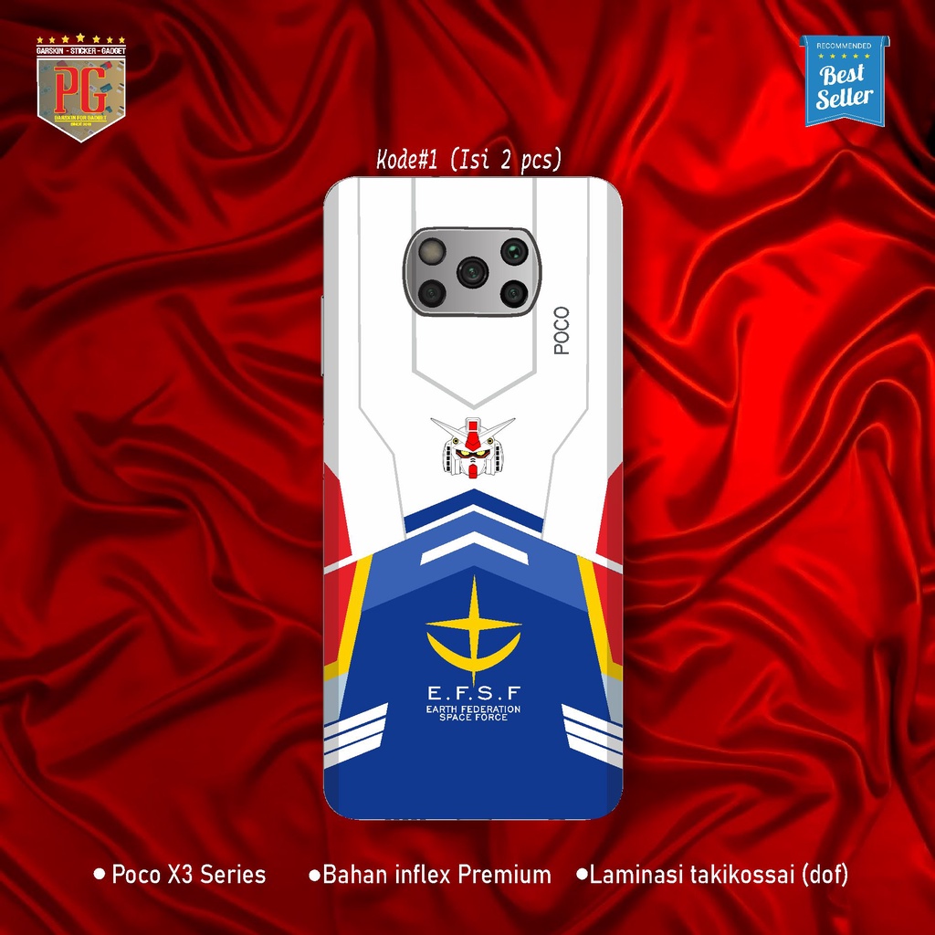 Garskin Skin POCO X3 PRO NFC Sticker Gadget Gundam ELSF (2pcs Contents ...
