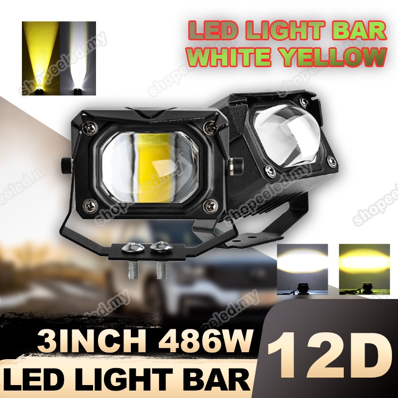 3inch Square LED Work Light Bar Spot Pods Driving LED Light Bar Fog ...