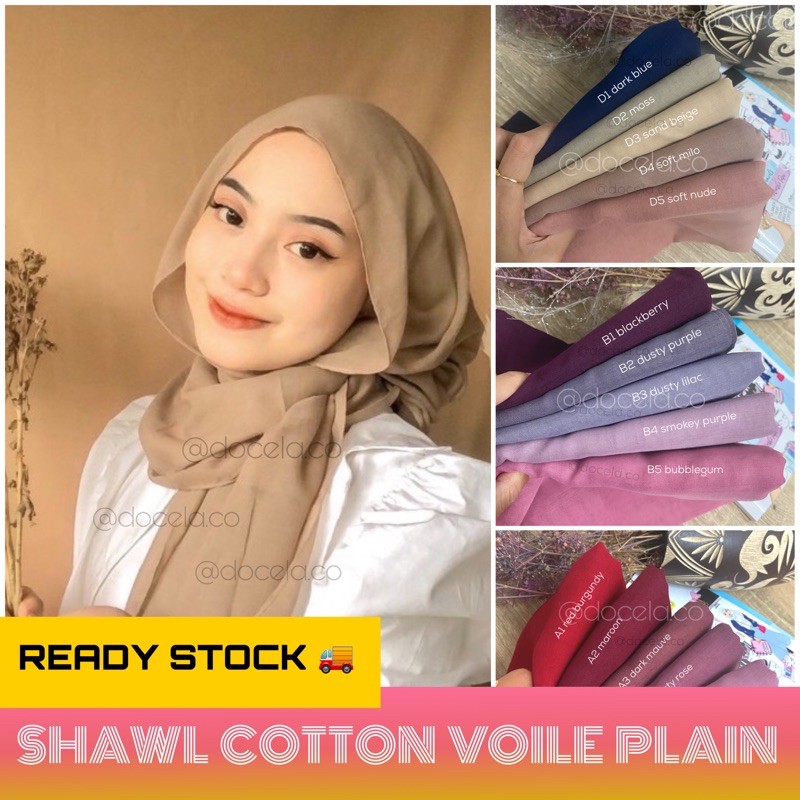 🔥Shawl Cotton Plain PREMIUM🔥 | Shopee Malaysia
