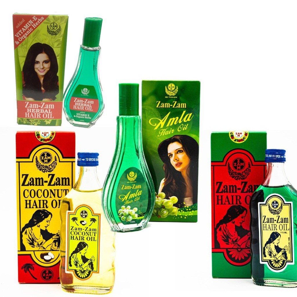 Zam Zam Hair Oil - Original , Coconut , Amla , Herbal Vitamin E 115ML ...
