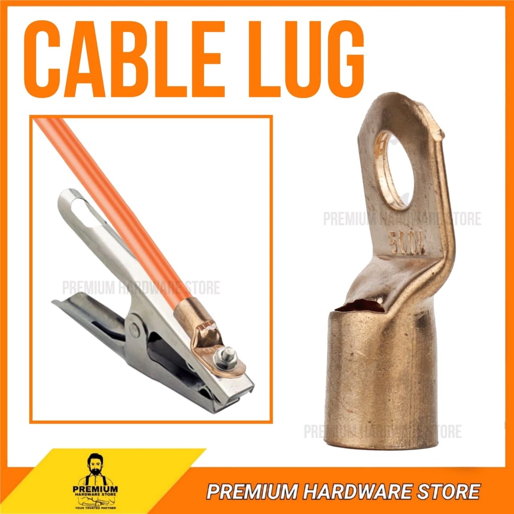 1PCS Cable Lug 200AMP-500AMP Pure Copper Welding Cable Lug Terminal ...