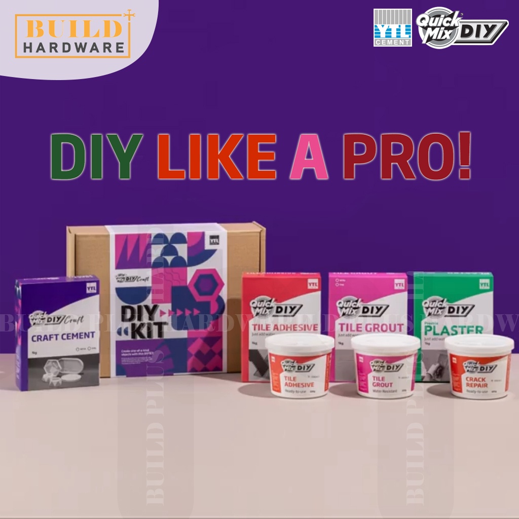 YTL QuickMix DIY Craft Cement 1kg Art Cement Jar Pots Coaster Kraft ...