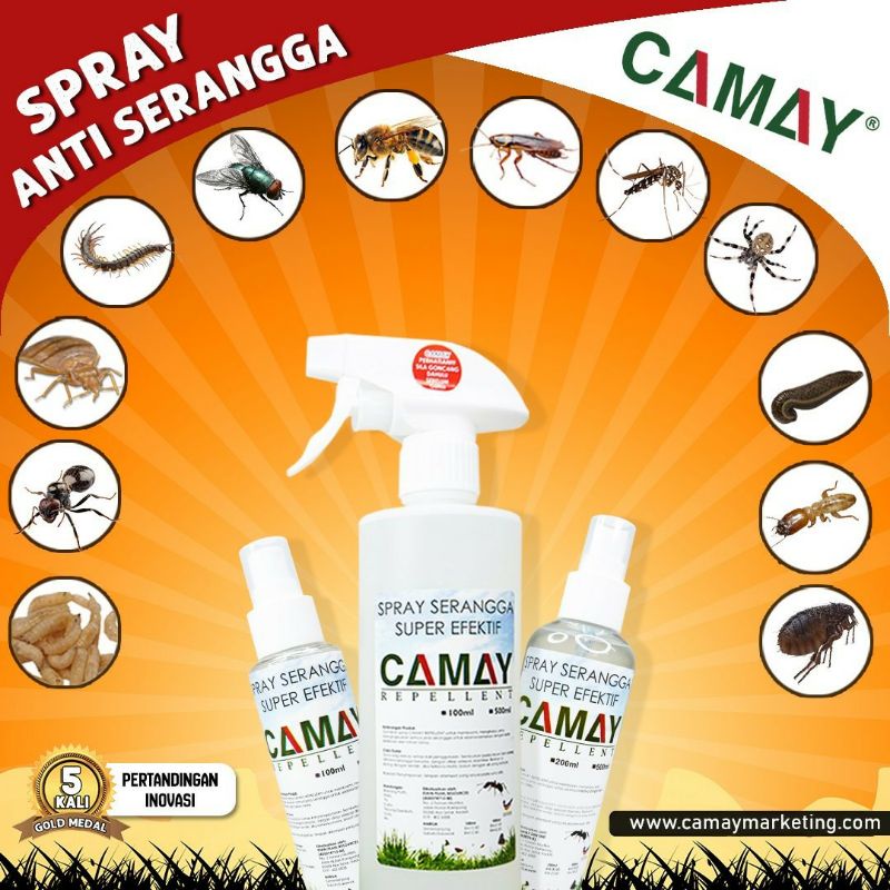 Camay Spray Penghalau Serangga Anti Serangga Semut Lipas Cicak Kutu ...