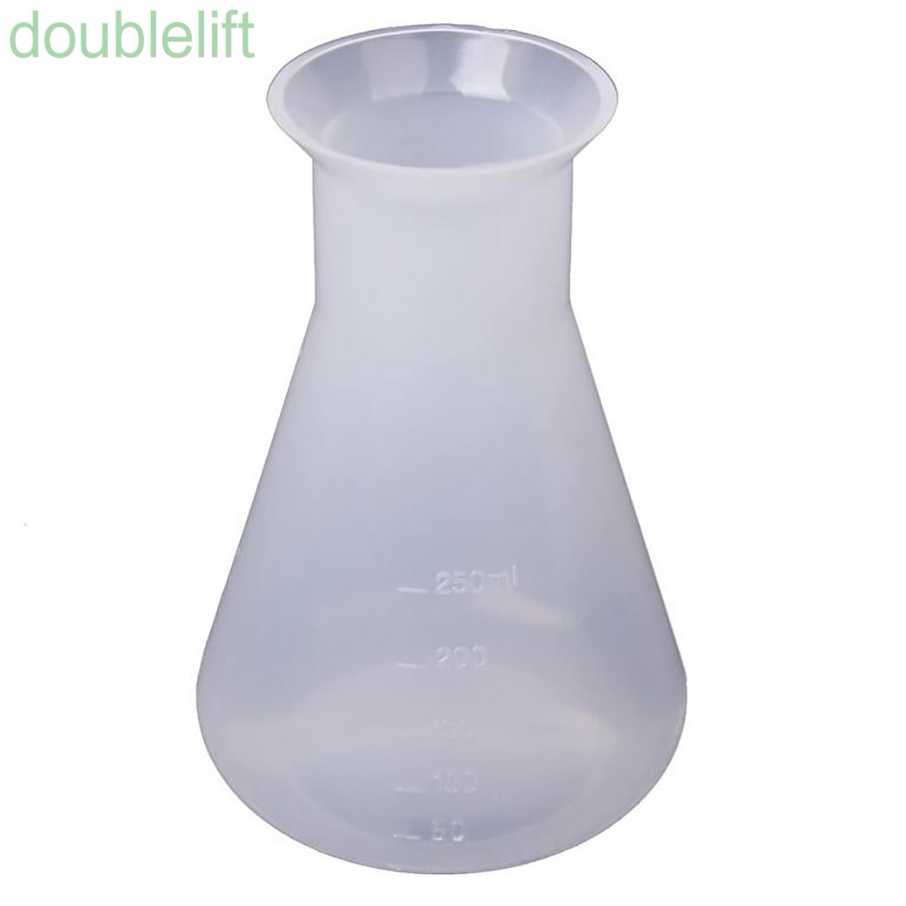 [doublelift]Lab Plastic Conical Flask Transparent Scaled Laboratory ...