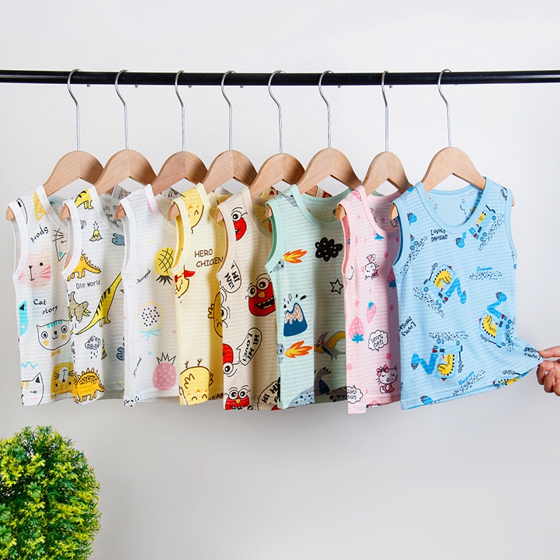 Spot new children's slubby cotton vest, men's and women's children's ...