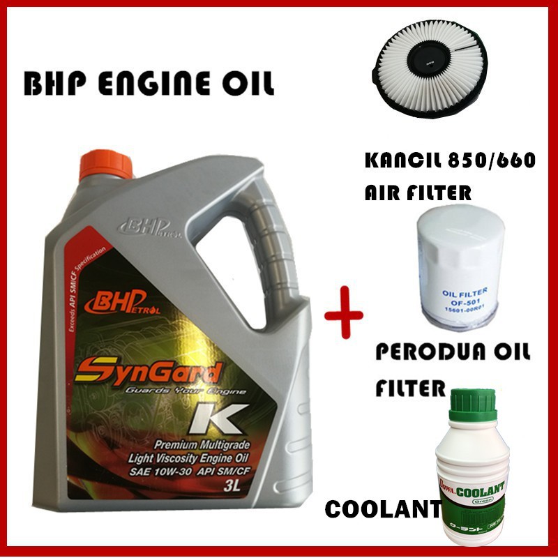(100% Original Oil)Package-BHP Syngard K Engine Oil+ Oil Filter for ...