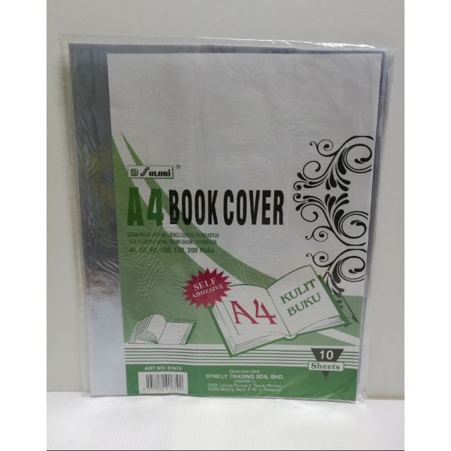 THICK PVC BOOK COVER BRAND SOLONI SIZE A4 10sheets@perpack | Shopee ...