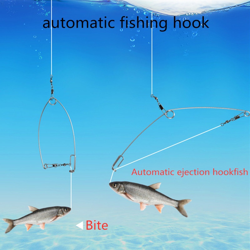 New Automatic Fishing Device Spring Ejection Fishing Hook Lazy Person ...