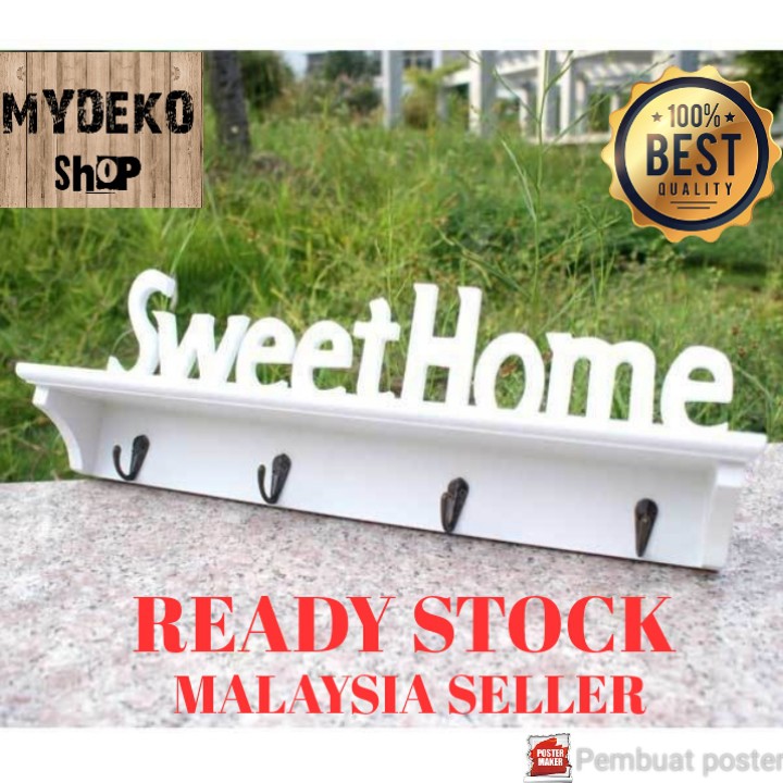 MYDEKO RAK DINDING Korean Sweet Home Wall Decorative Decoration Hanger ...