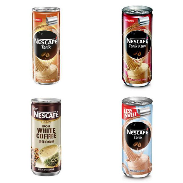 Nescafe Tarik, Tarik Less Sweet, Tarik Kaw, White Coffee Can 240ml ...