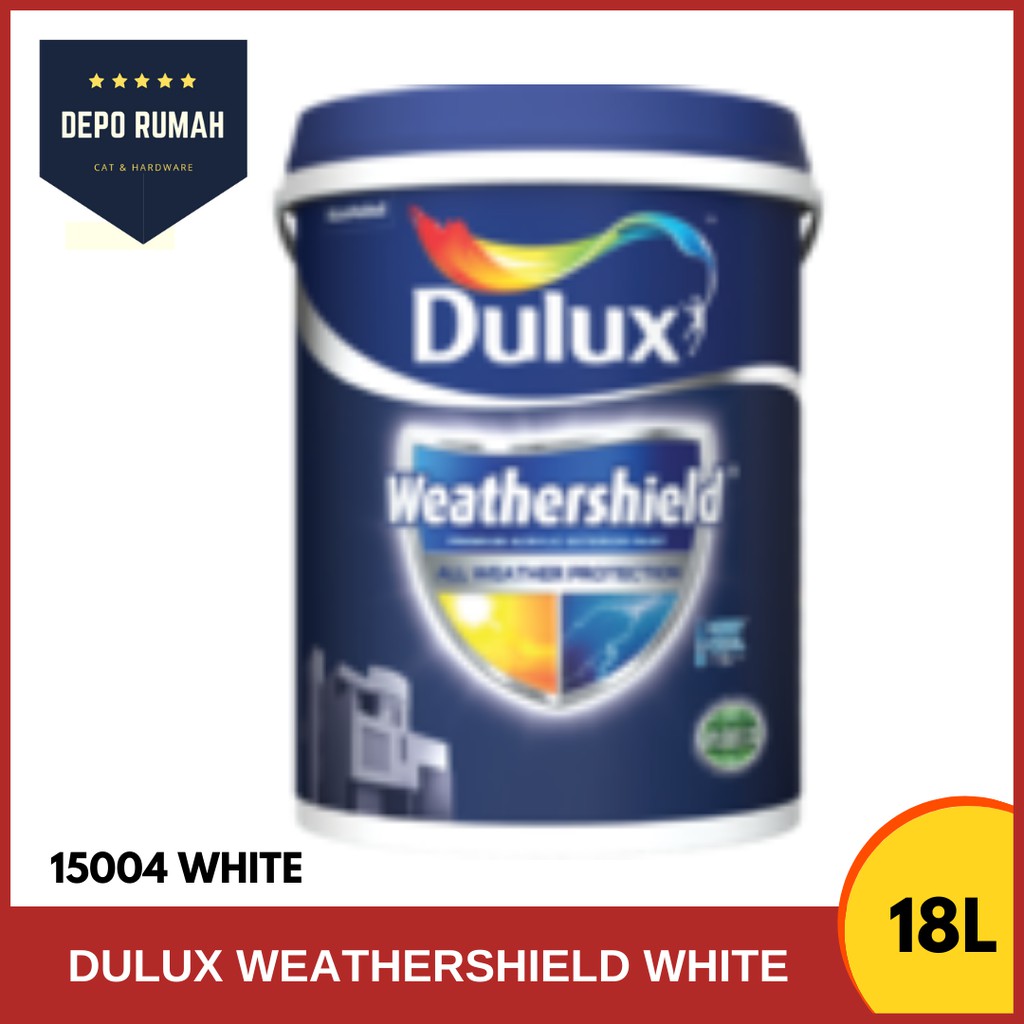 18Litre ICI Dulux Weathershield 15004 White & Colour 18L (Cat Dinding ...