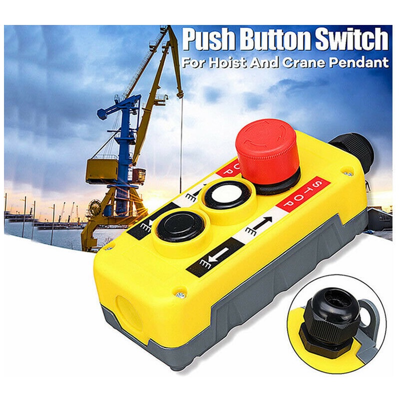 Emergency Stop Up Down Push Button Switch For Hoist Crane Pendant ...