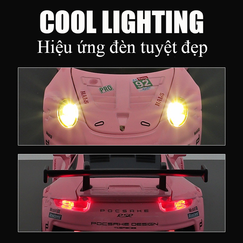 Porsche 911 RSR KAVY car model made of solid alloy with music and ...