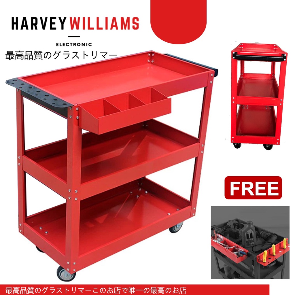 3 Layers Metal Steel Service tool cart Tool Storage shelf Toolcart 120 ...