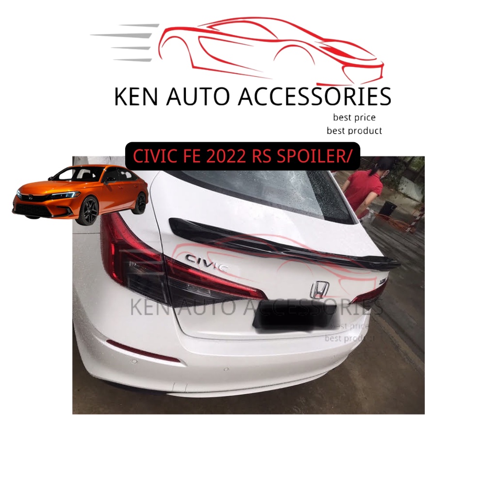 HONDA CIVIC 2022-2024 11TH GEN FE RS SPOILER & DUCKTAIL SPOILER & REAR ...