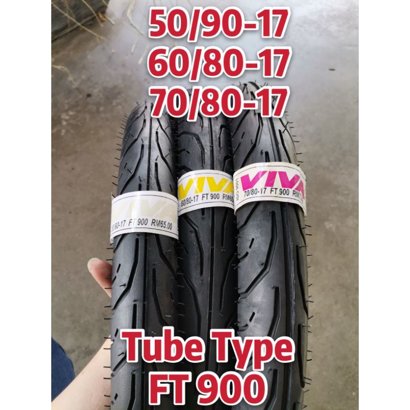 VIVA TYRE 17 Tube Tyre FT900 50/90-17 60/80-17 70/80-17 Cutting TT9 ...