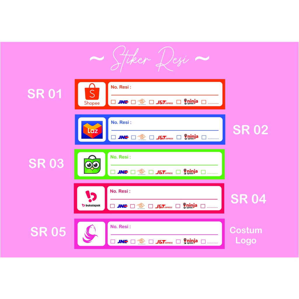 Receipt Label Sticker - Costume Receipt Sticker | Shopee Malaysia
